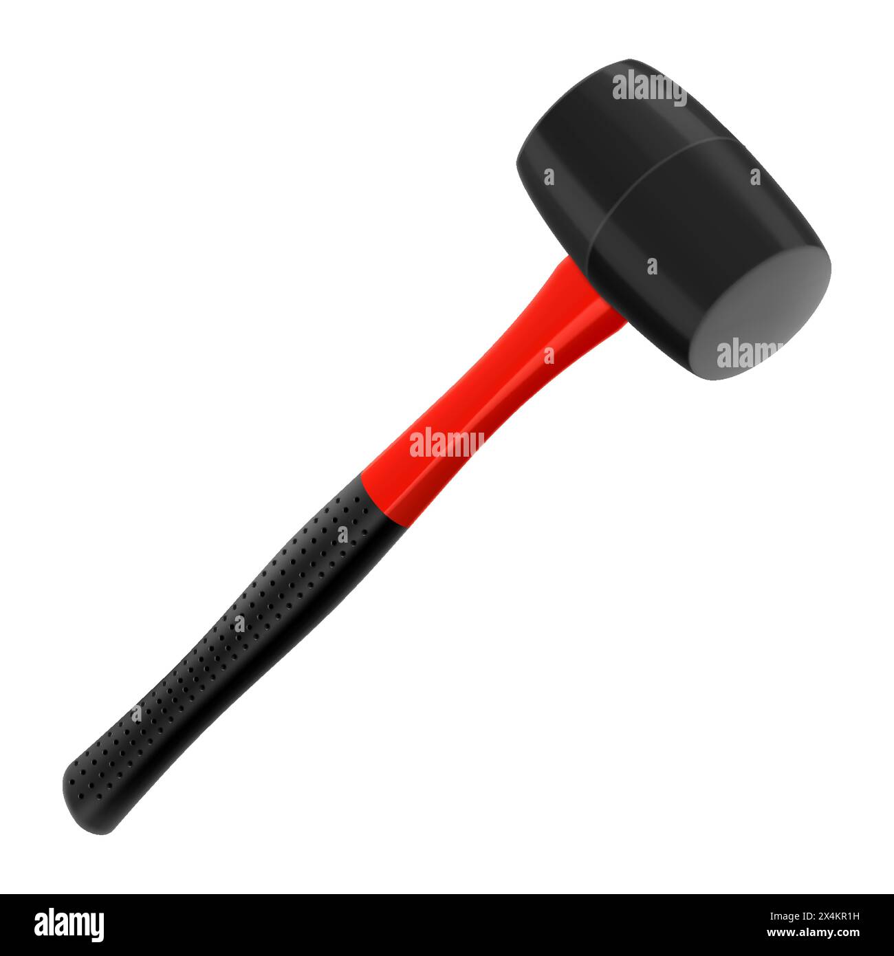 Rubber mallet, isolated on white background. Tile hammer. Hand tools ...