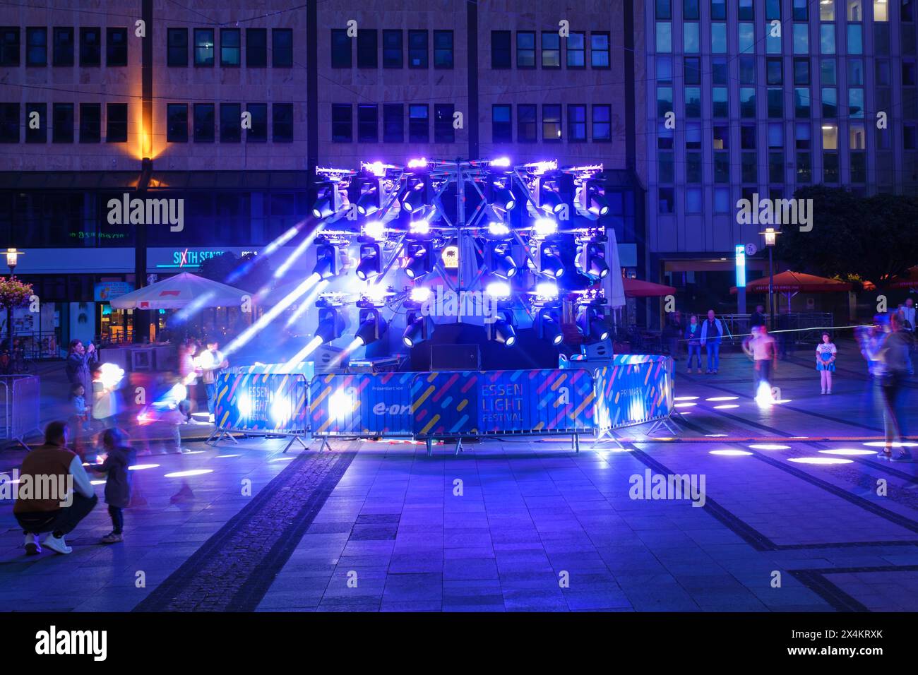 Blue light installation hi-res stock photography and images - Alamy