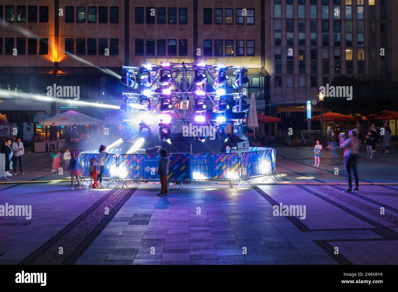 Blue light installation hi-res stock photography and images - Alamy