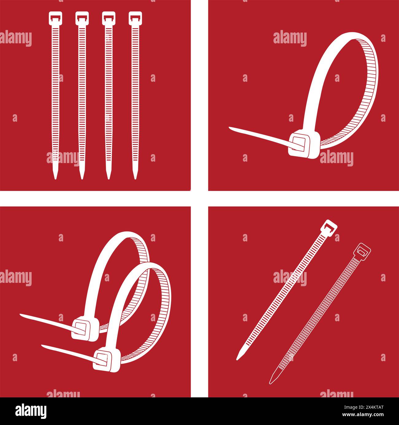 Cable Ties Icon Vector Illustration Symbol Design Stock Vector Image