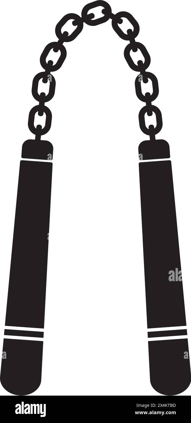 Nunchaku icon vector illustration symbol design Stock Vector Image ...