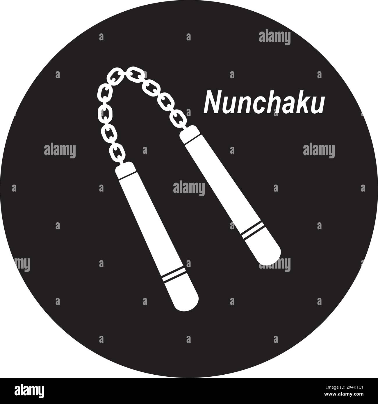 Nunchaku icon vector illustration symbol design Stock Vector Image ...