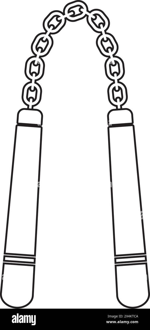 Nunchaku icon vector illustration symbol design Stock Vector Image ...