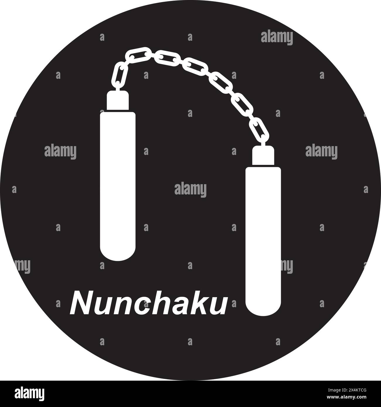 Nunchaku icon vector illustration symbol design Stock Vector Image ...