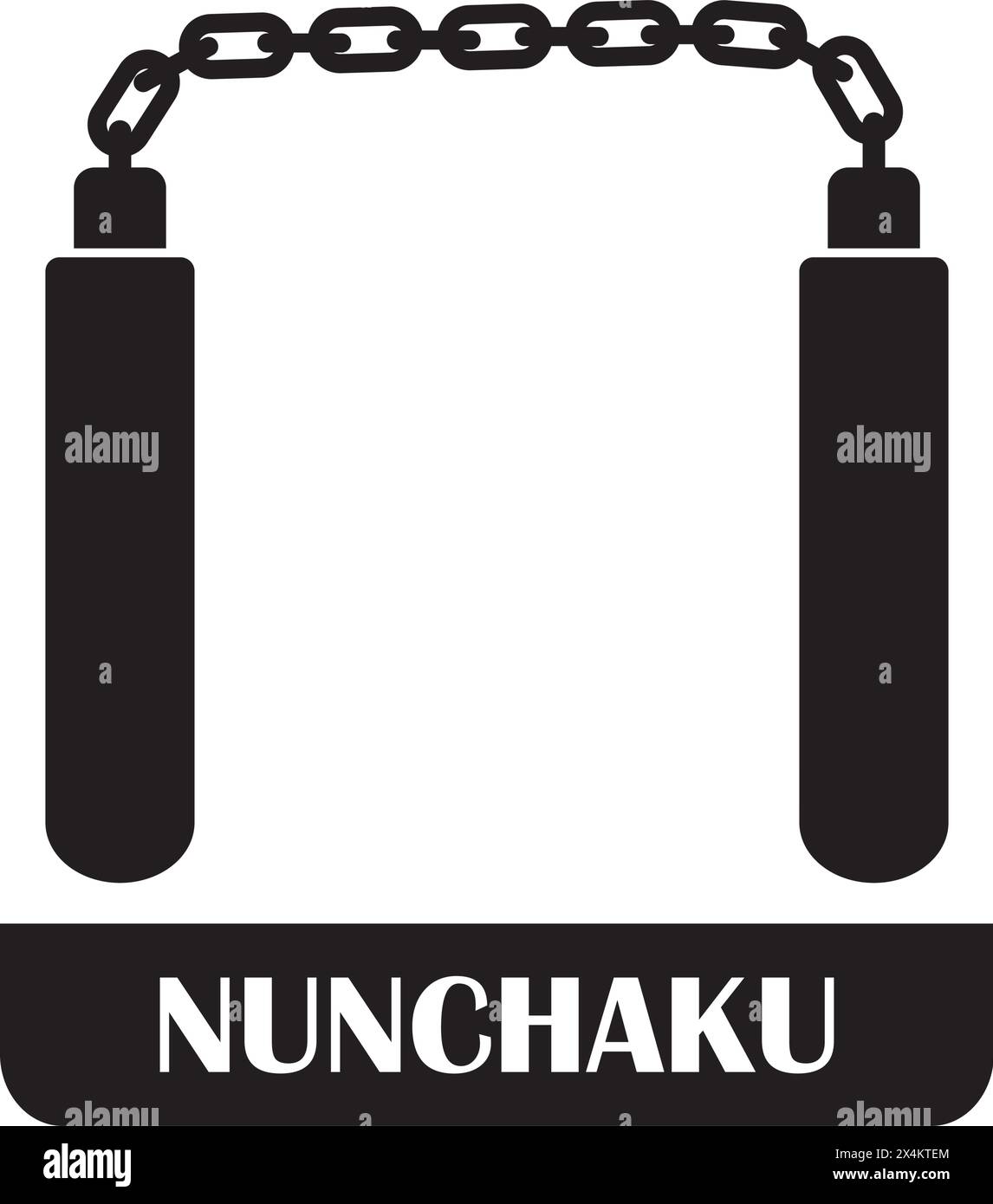 Nunchaku icon vector illustration symbol design Stock Vector Image ...