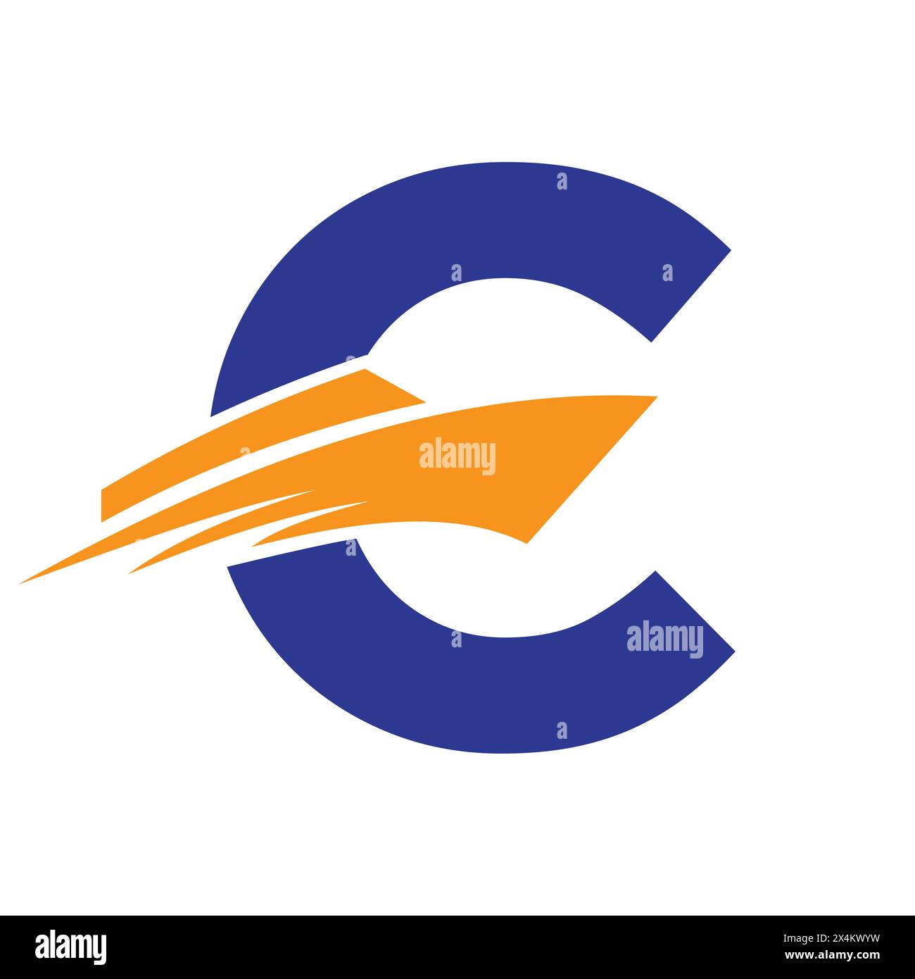 Initial Letter C Boat Logo For Yacht Sign. Maritime Symbol Vector ...
