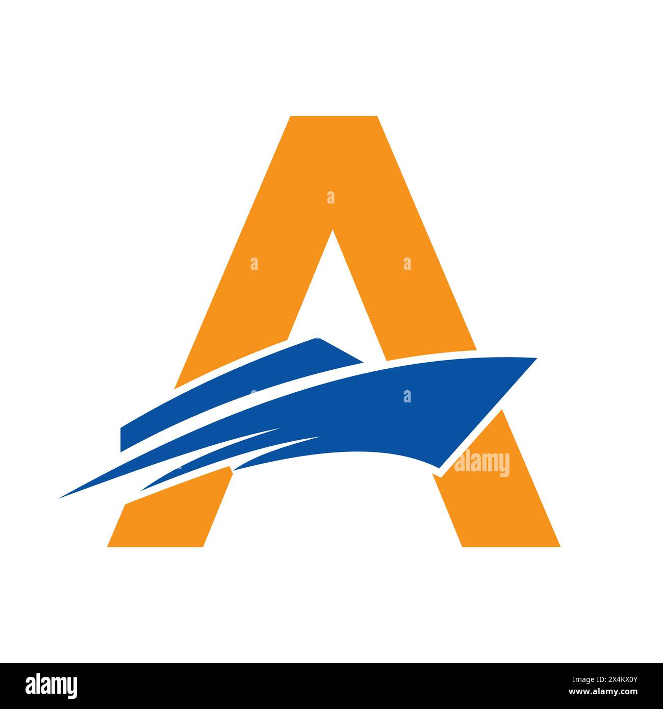 Initial Letter A Boat Logo For Yacht Sign. Maritime Symbol Vector ...
