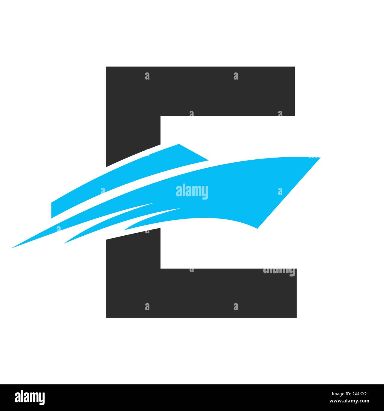 Initial Letter E Boat Logo For Yacht Sign. Maritime Symbol Vector ...
