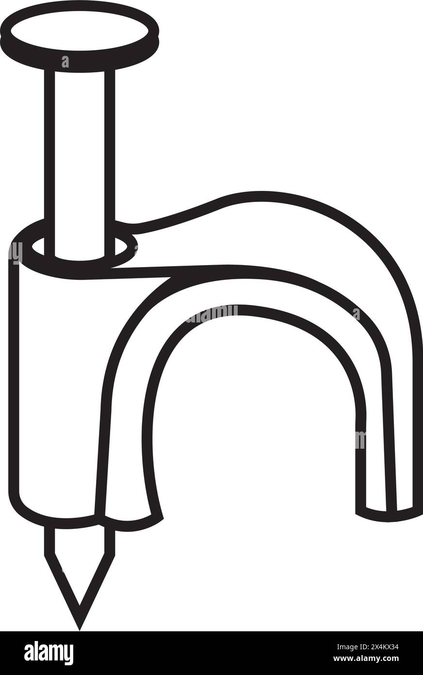 Nail clip icon vector illustration symbol template Stock Vector Image ...