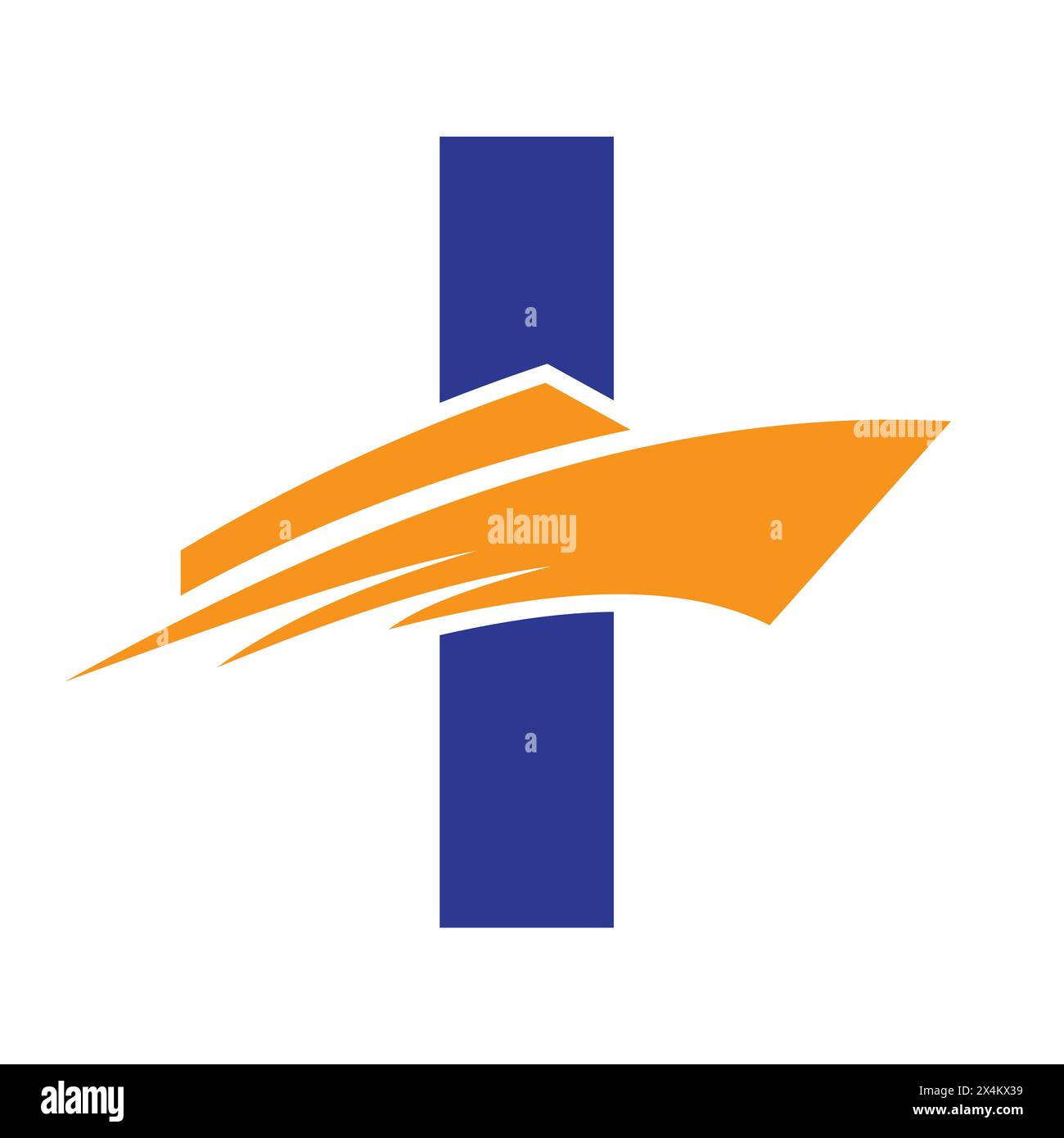 Initial Letter I Boat Logo For Yacht Sign. Maritime Symbol Vector ...