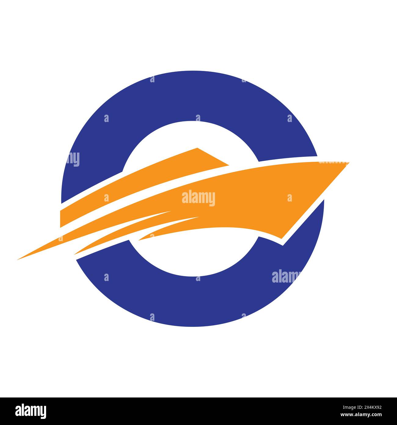Initial Letter O Boat Logo For Yacht Sign. Maritime Symbol Vector ...