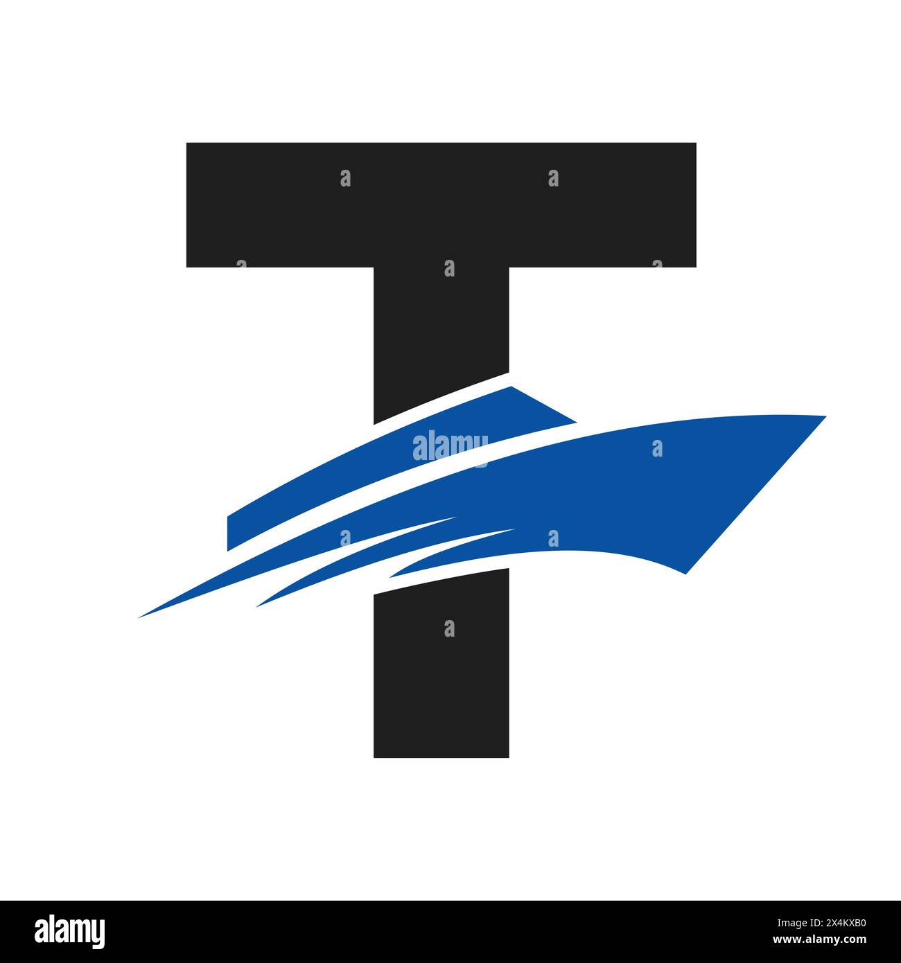 Initial Letter T Boat Logo For Yacht Sign. Maritime Symbol Vector ...
