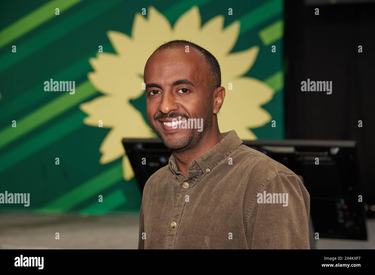 04 May 2024, Berlin: Philmon Ghirmai, state chairman of Bündnis90/Die ...