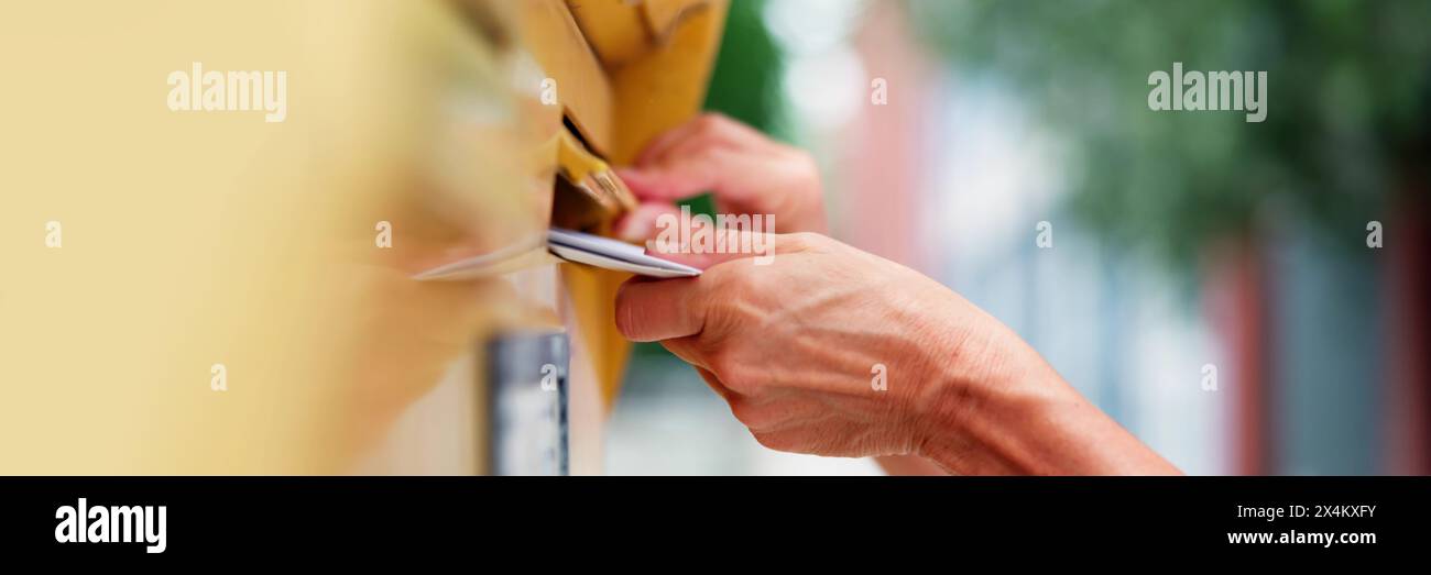 Mail Delivery: Envelopes in Postbox for Letter Stock Photo - Alamy