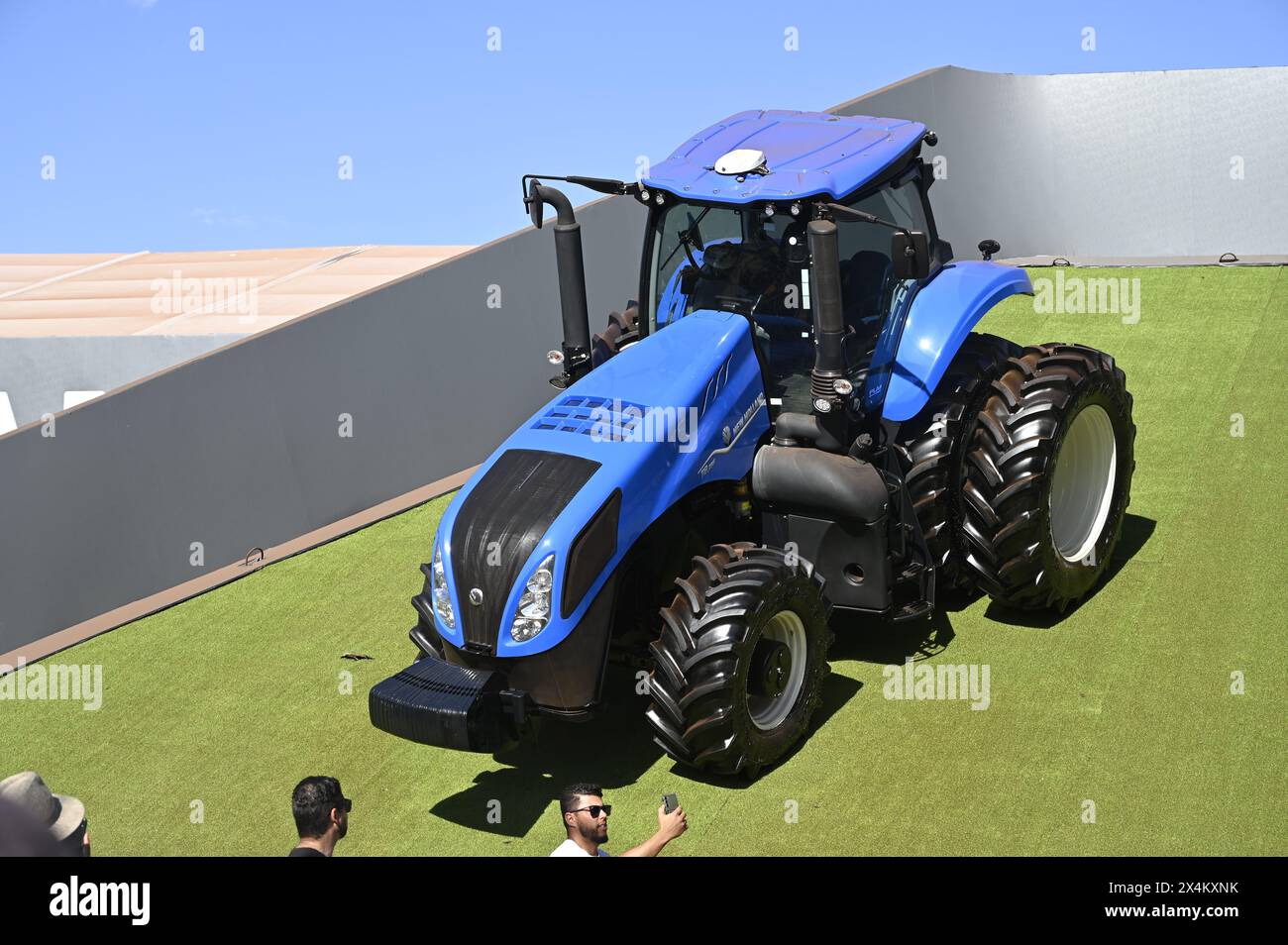 Sao Paulo, Brazil. 2nd May, 2024. A New Holland tractor is pictured at ...