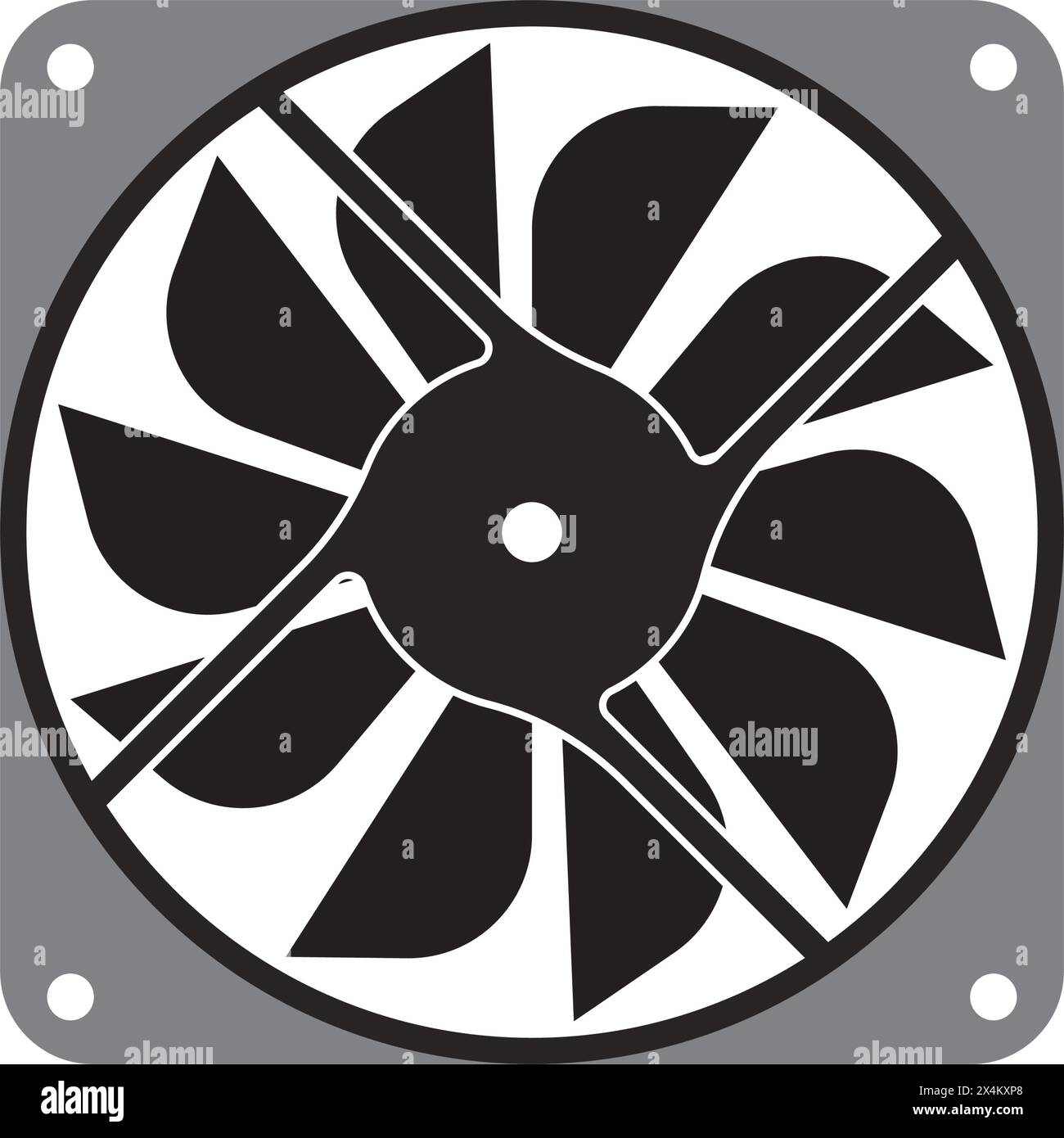 Exhaust Fan Air Cooling CPU Fan Icon,vector illustration simple design ...