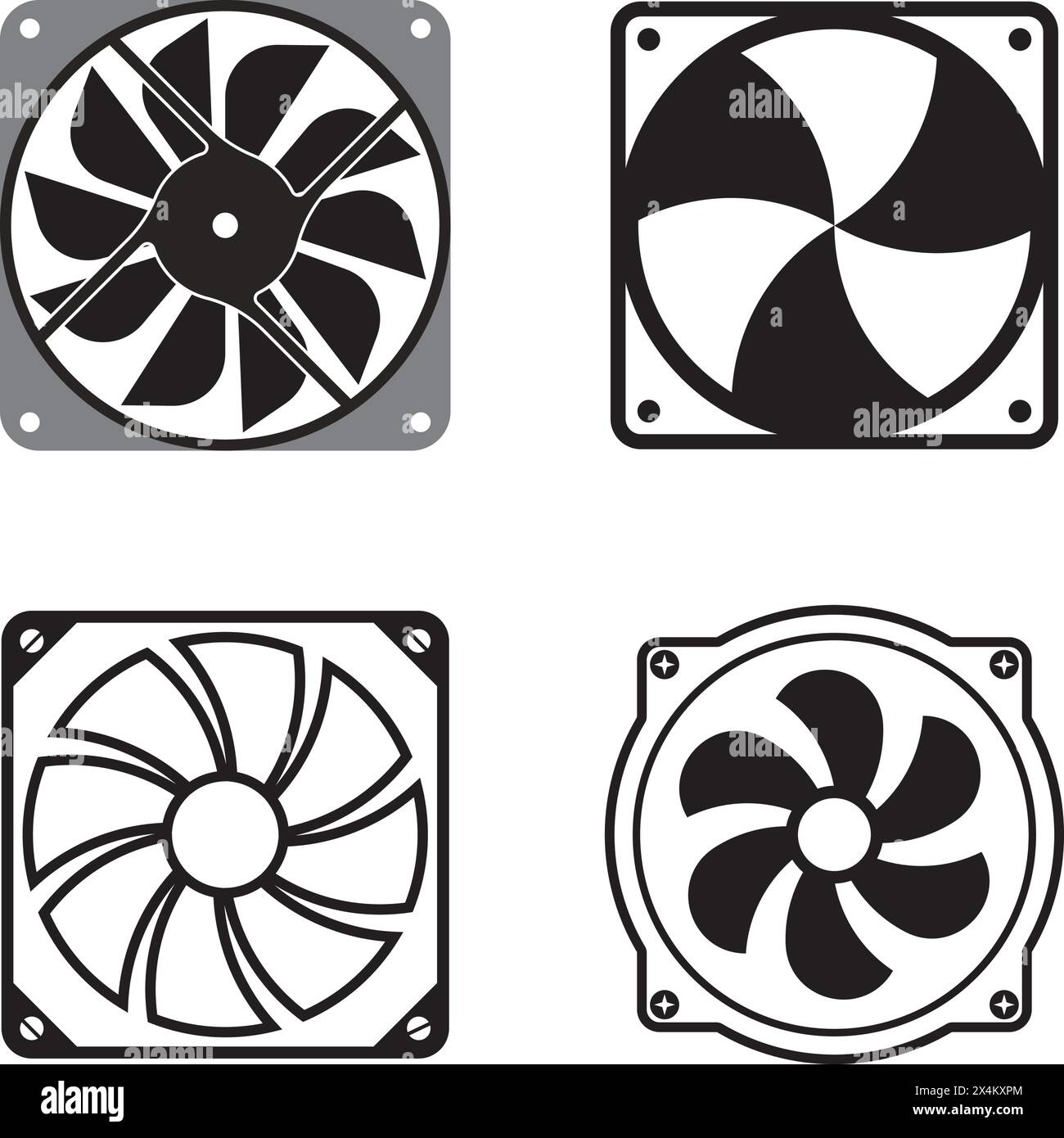 Exhaust Fan Air Cooling CPU Fan Icon,vector illustration simple design ...