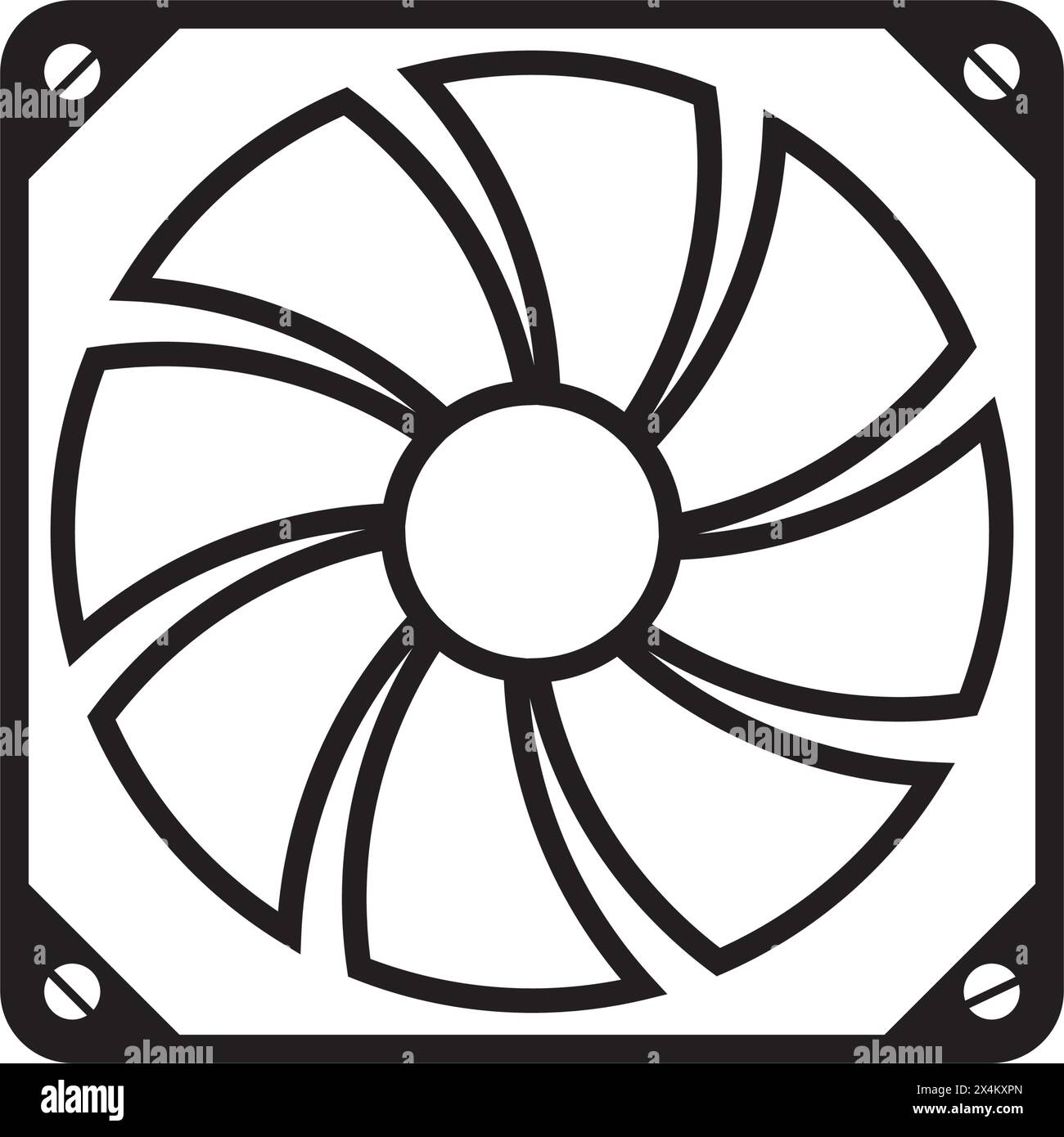 Exhaust Fan Air Cooling CPU Fan Icon,vector illustration simple design ...