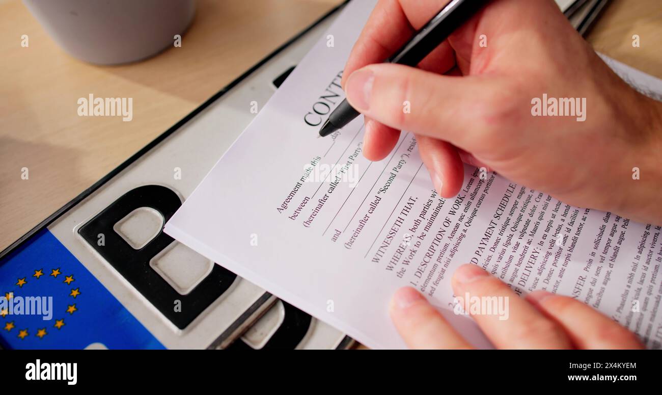 Vehicle document hi-res stock photography and images - Alamy