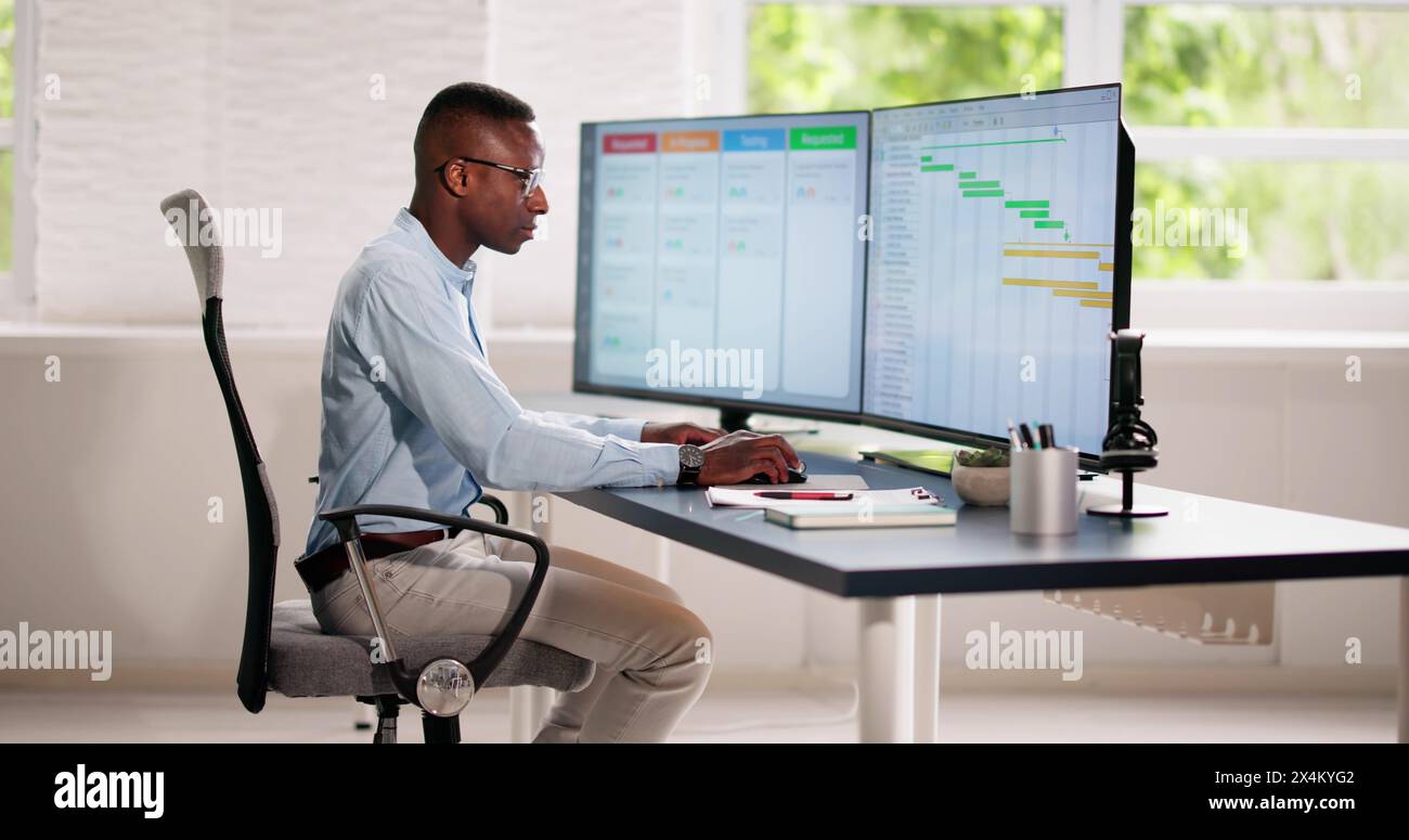 Business Schedule Calendar And Agenda Gantt Report Stock Photo - Alamy