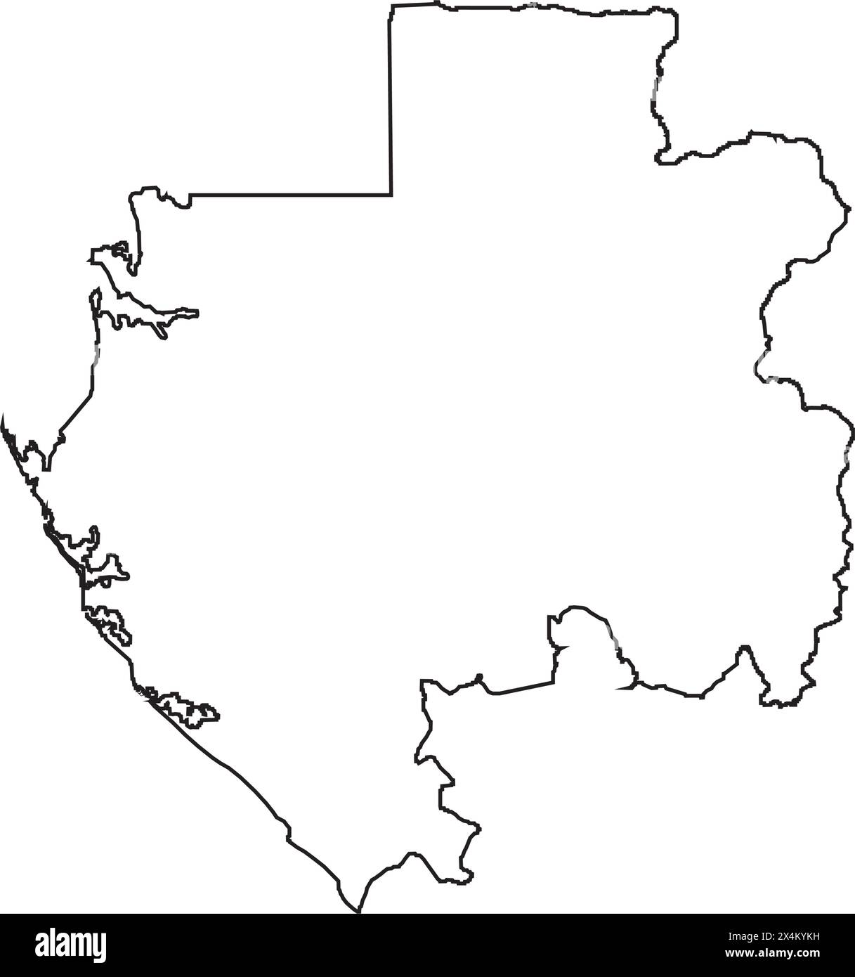 Outline map gabon national hi-res stock photography and images - Alamy