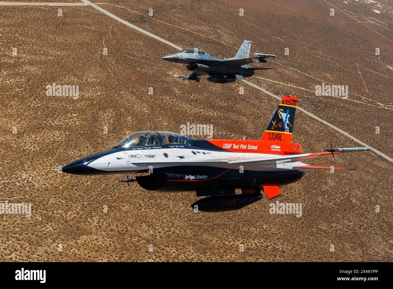 Secretary of the Air Force Frank Kendall flies in the X-62 VISTA in the ...