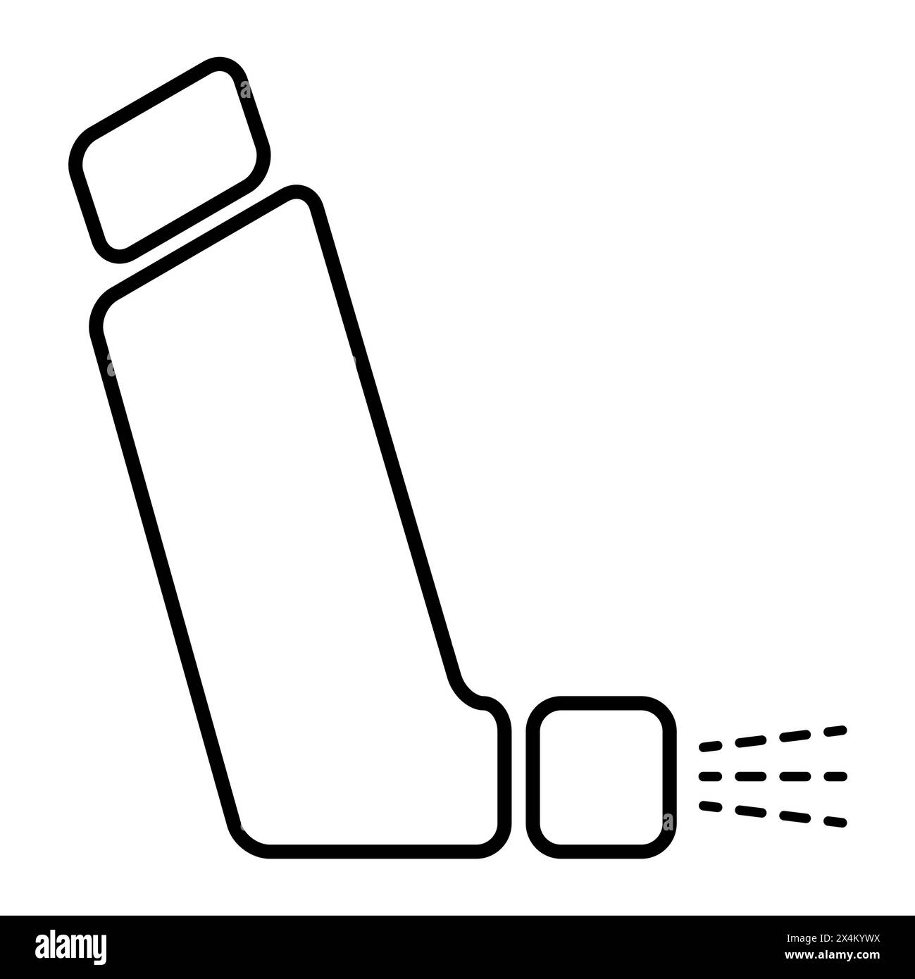 Asthma inhaler design icon, medicine health care sign, graphic vector ...