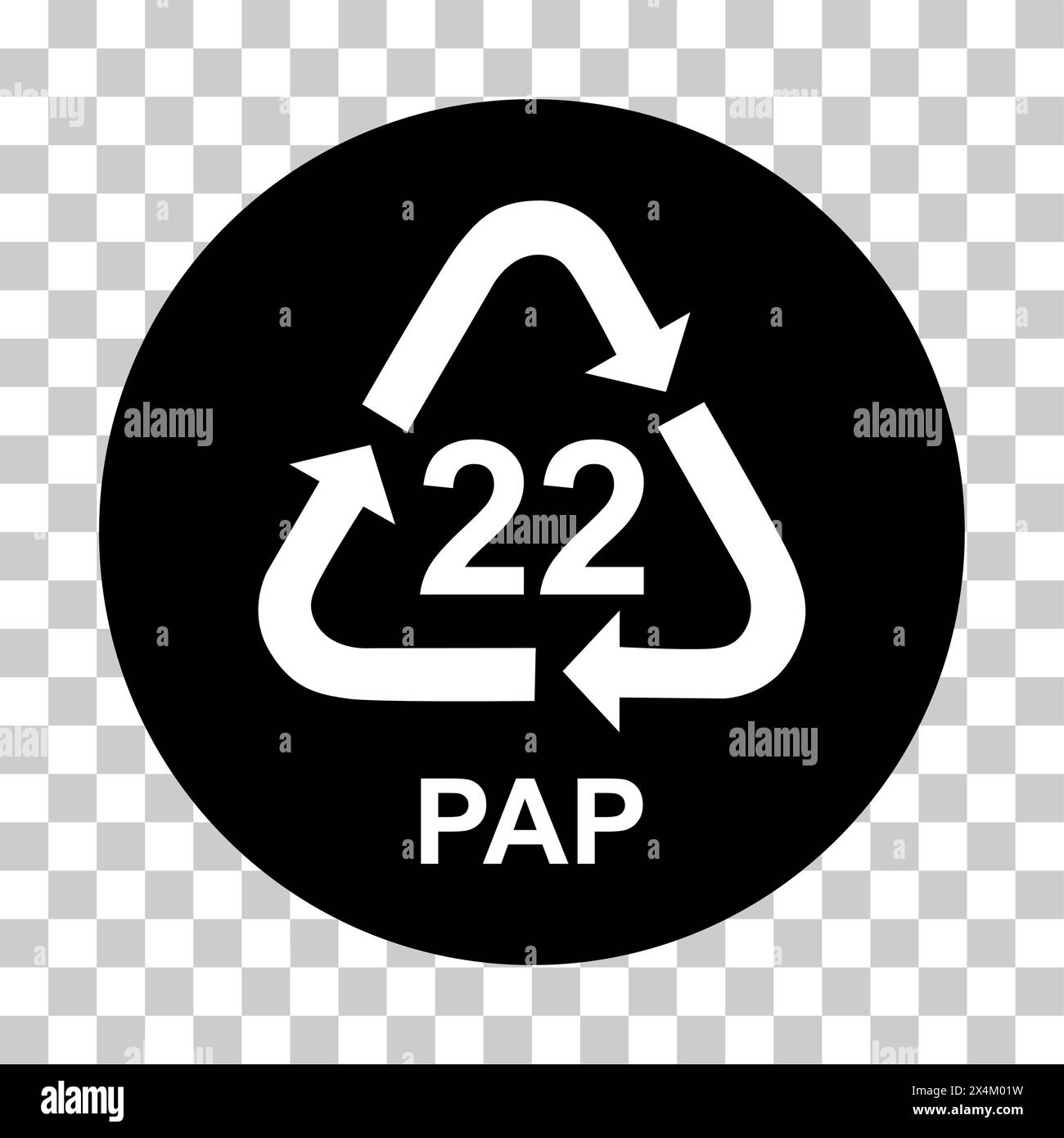 Paper symbol, ecology recycling sign isolated on white background ...