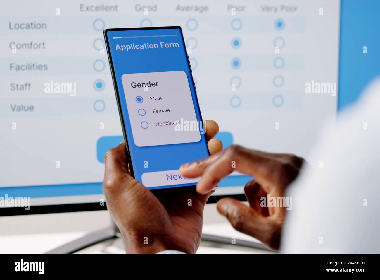 Online Application Form. College Education. Home Technology Stock Photo ...