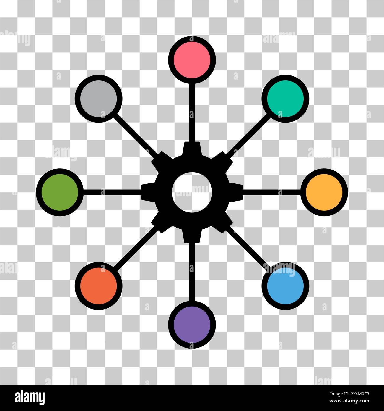 Multichannel digital design icon, omnichannel flat web symbol, internet ...