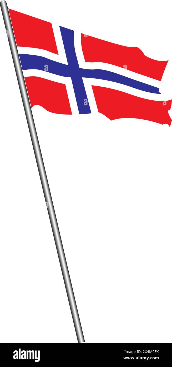 Norway flag icon vector illustration symbol design Stock Vector Image ...
