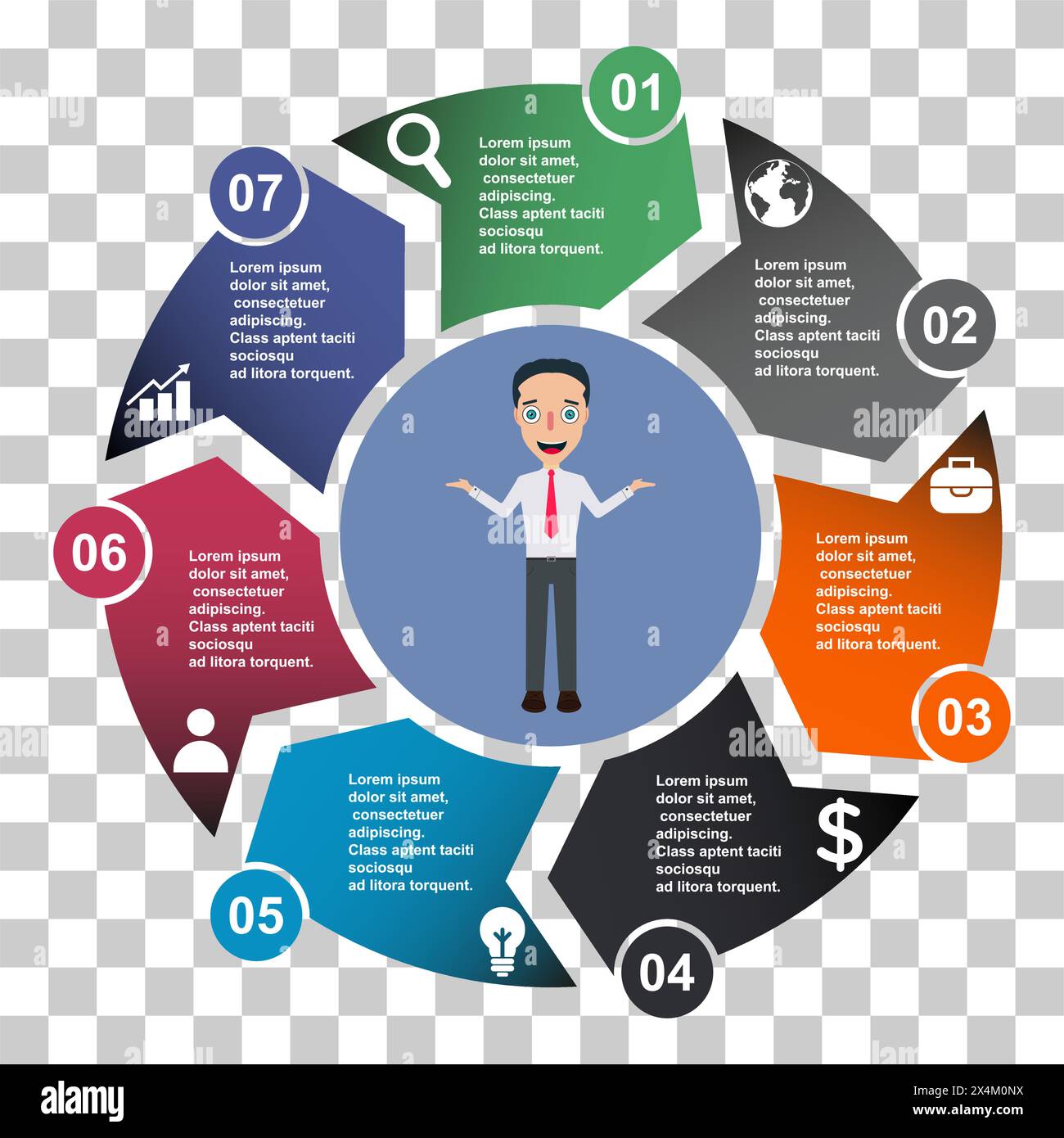 Information round diagram 8 steps, infographic graphic pie design ...