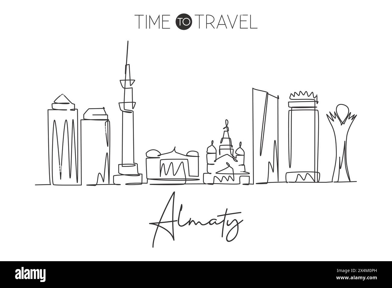 Almaty kazakhstan view Stock Vector Images - Alamy