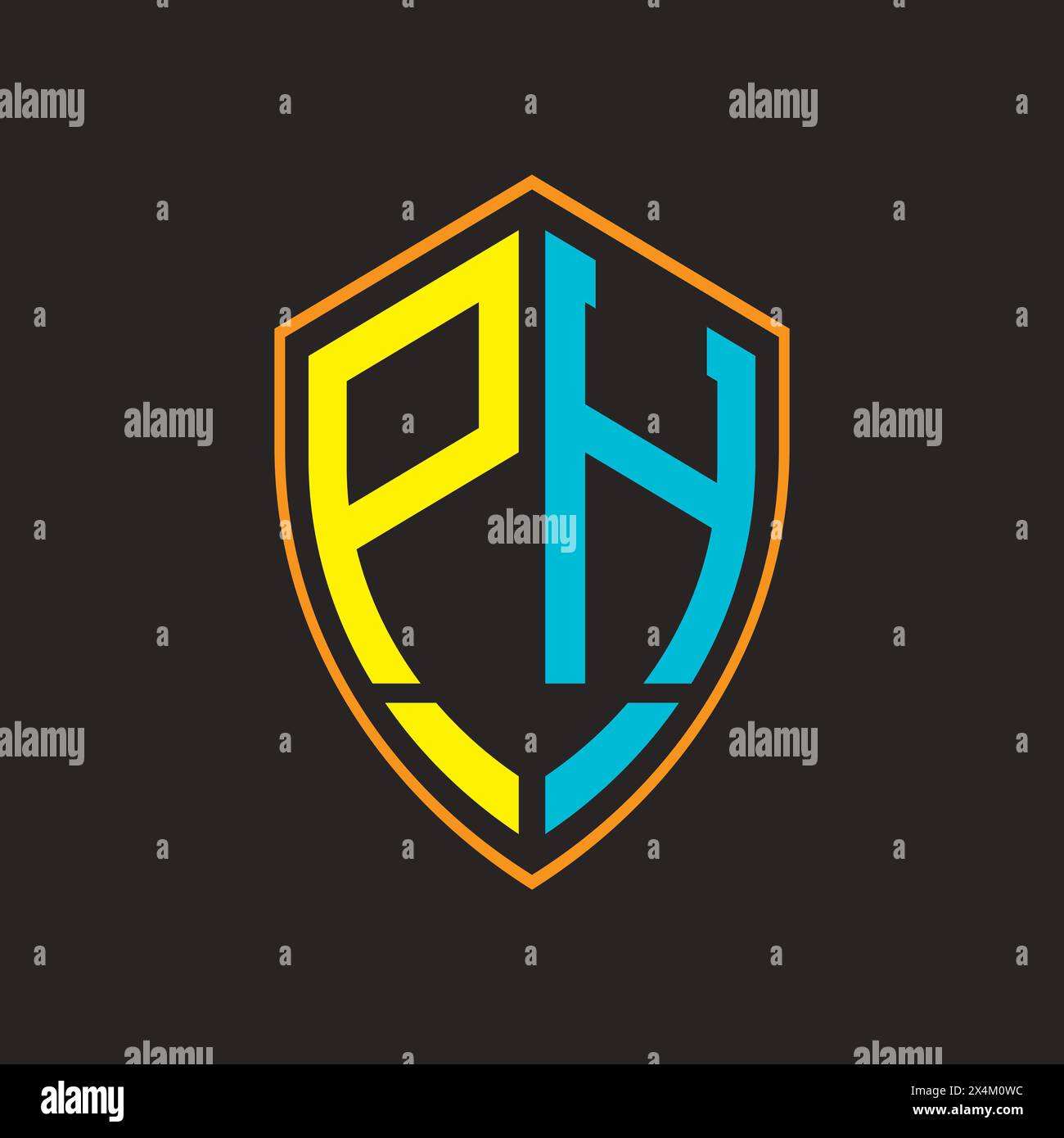 PH letter logo in shield shape, vector design symbol template Stock Vector Image & Art - Alamy