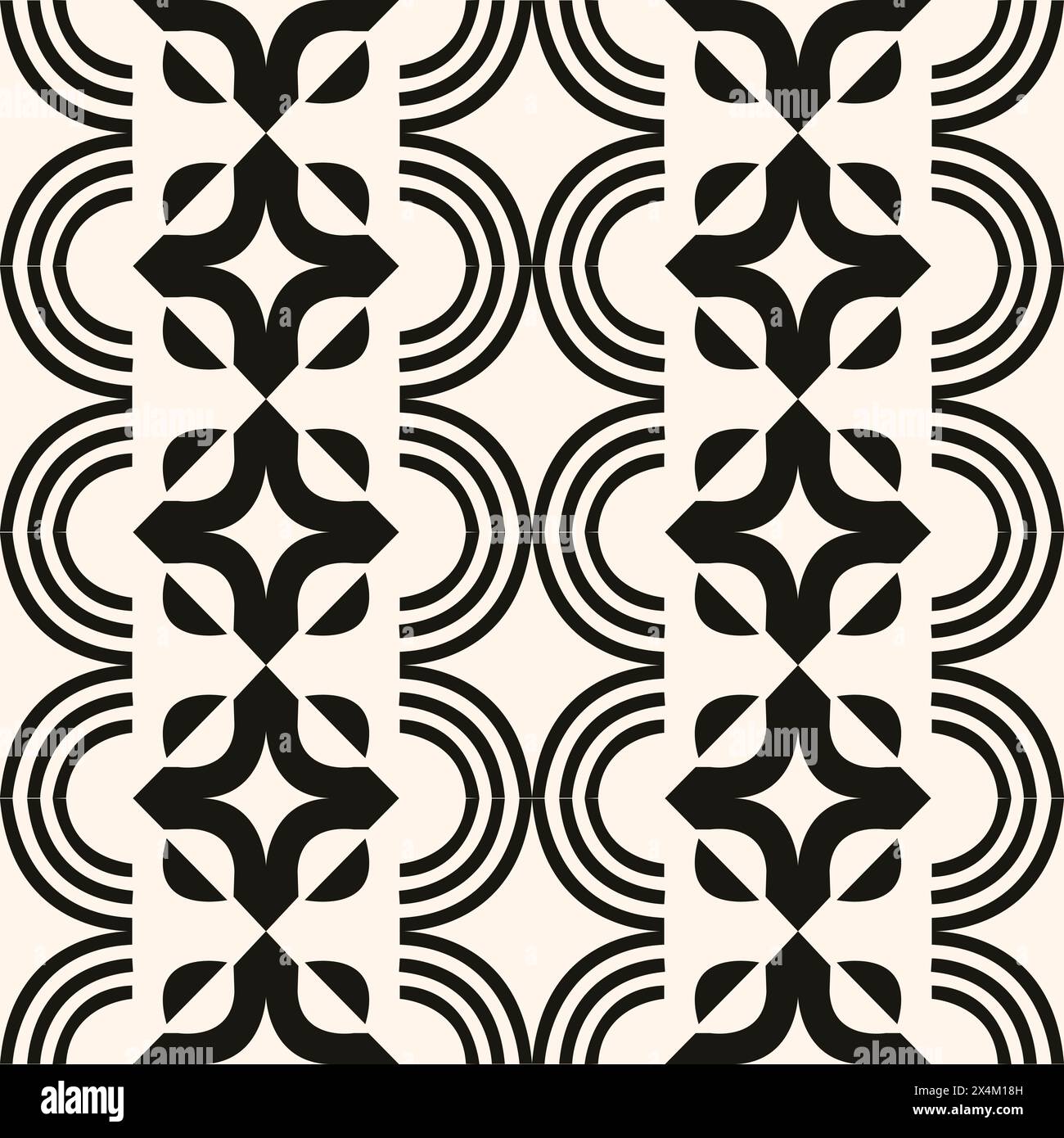 The seamless pattern, resembling an optical illusion, features ...