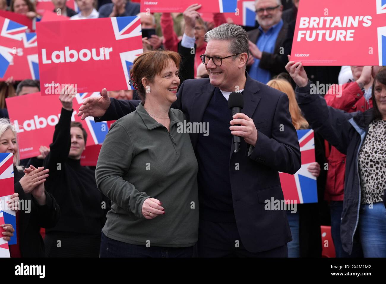 Labour Party leader Sir Keir Starmer with newly elected East Midlands ...