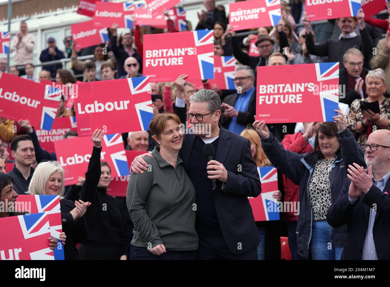 Labour Party leader Sir Keir Starmer with newly elected East Midlands ...