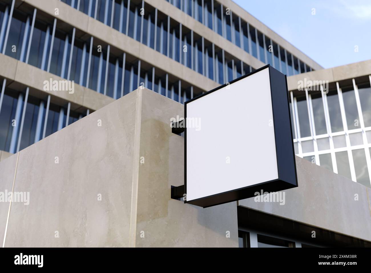 Outdoor Sign Mockup for Logo. 3D Rendering Stock Photo - Alamy