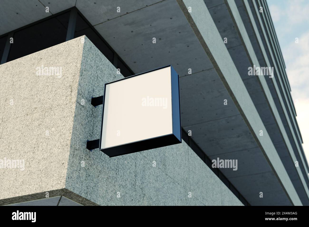 Outdoor Sign Mockup for Logo. 3D Rendering Stock Photo - Alamy