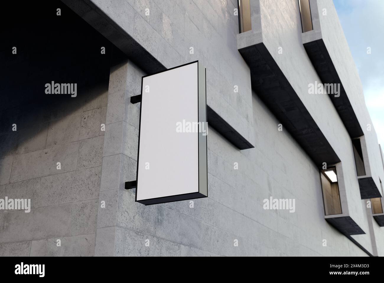 Outdoor Sign Mockup for Logo. 3D Rendering Stock Photo - Alamy