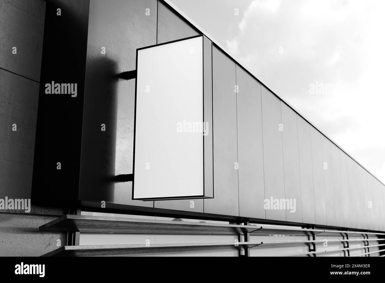 Outdoor Sign Mockup for Logo. 3D Rendering Stock Photo - Alamy