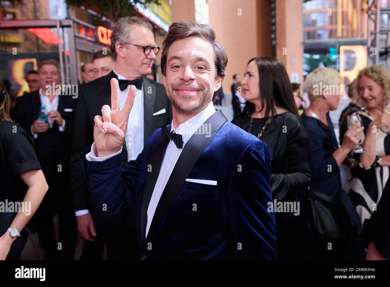 Berlin, Germany. 03rd May, 2024. Actor Tobias Krell (Checker Tobi) attends the German Film Award ...