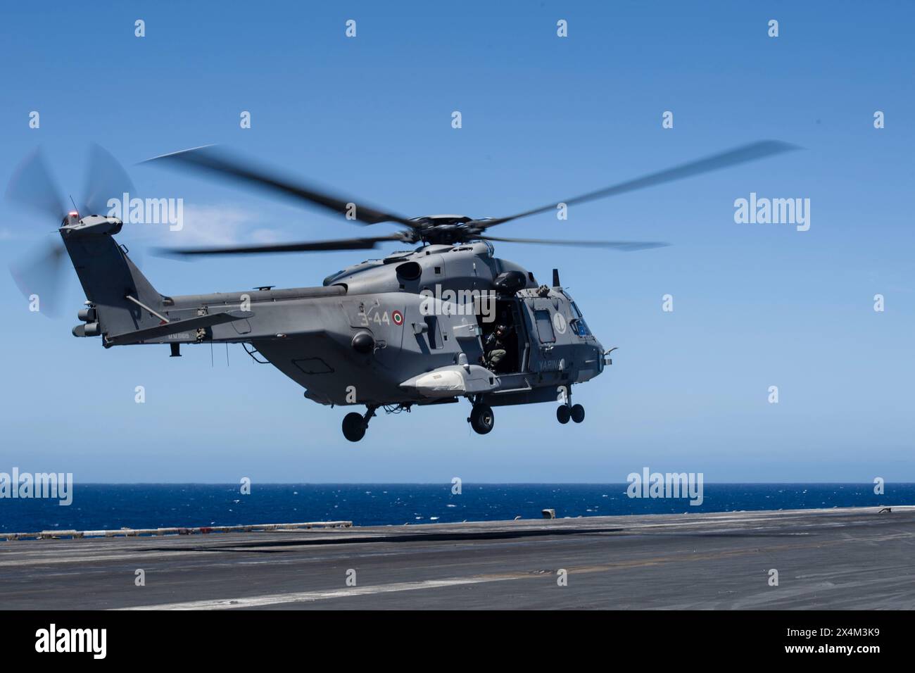 240427-N-EY390-1421 MEDITERRANEAN SEA (April 27, 2024) An Italian SH90A NH90 NATO frigate ...