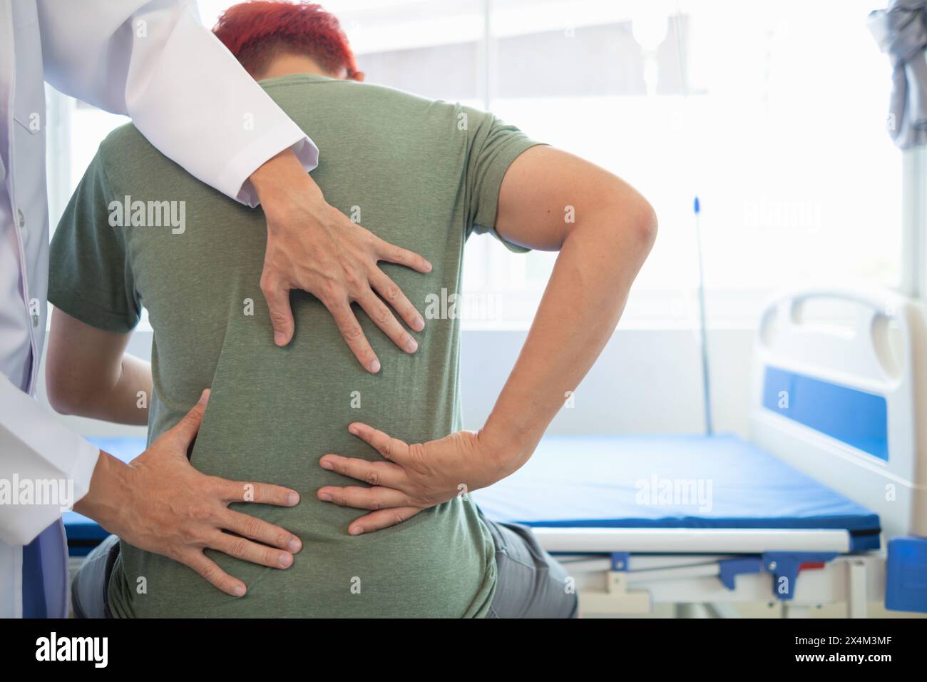 man was admitted for treatment of muscle pain in back of his shoulder ...