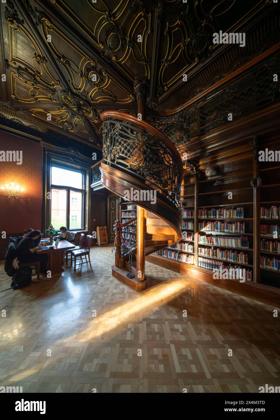 Details of the Szabo Ervin library in Budapest, Hungary Stock Photo - Alamy