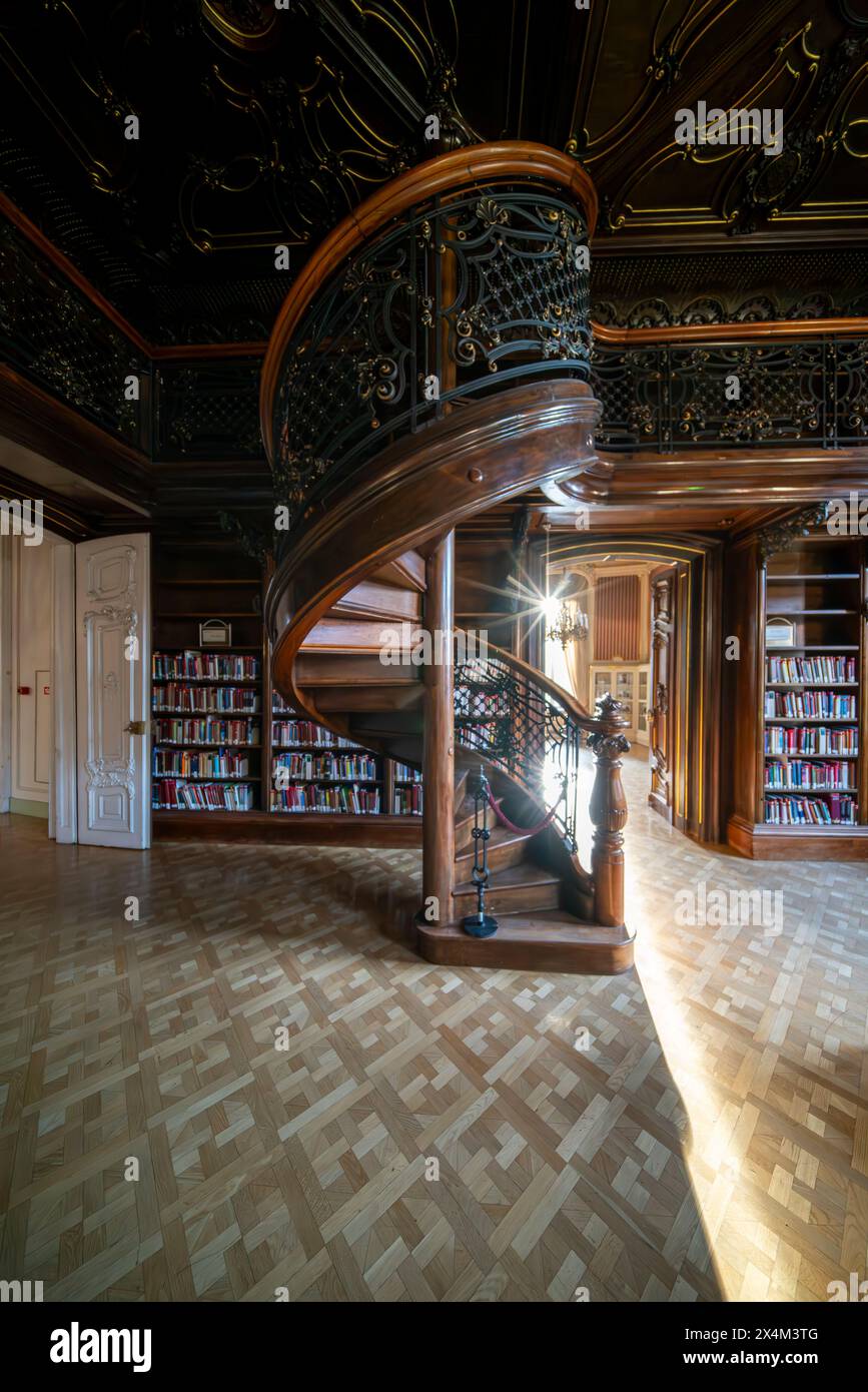 Details of the Szabo Ervin library in Budapest, Hungary Stock Photo - Alamy
