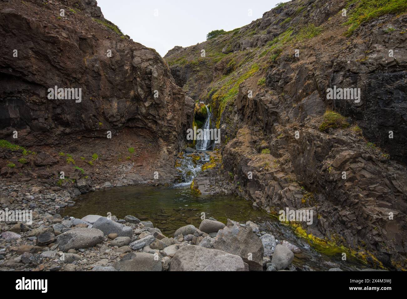Waterfall in Galtara river in the westfjords of Iceland Stock Photo - Alamy