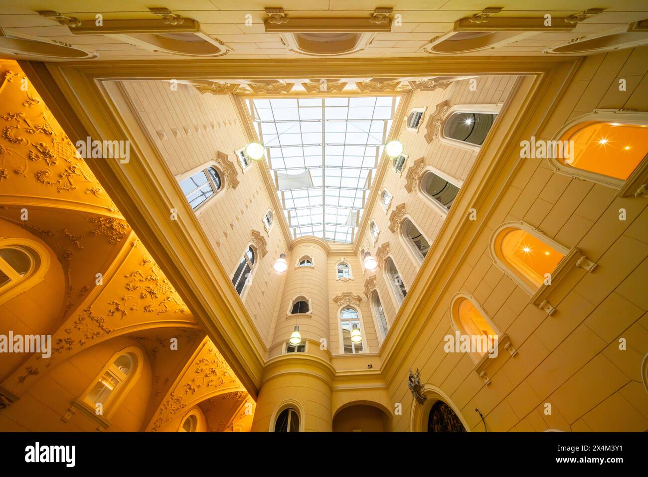 Details of the Szabo Ervin library in Budapest, Hungary Stock Photo - Alamy
