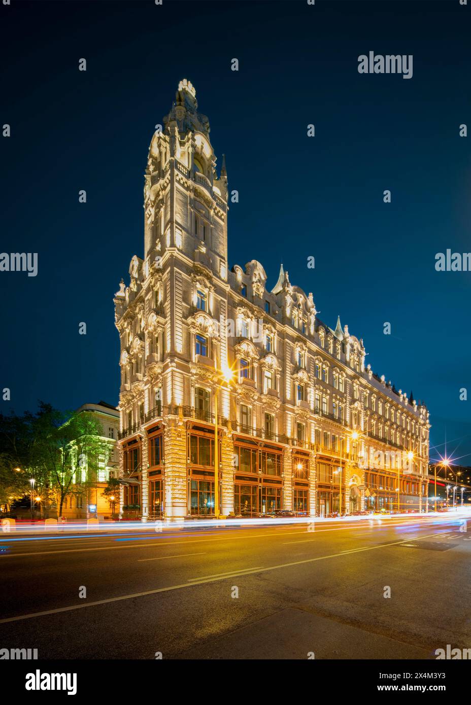 Klotild Palace historic building. The twin palaces built in neo-baroque ...