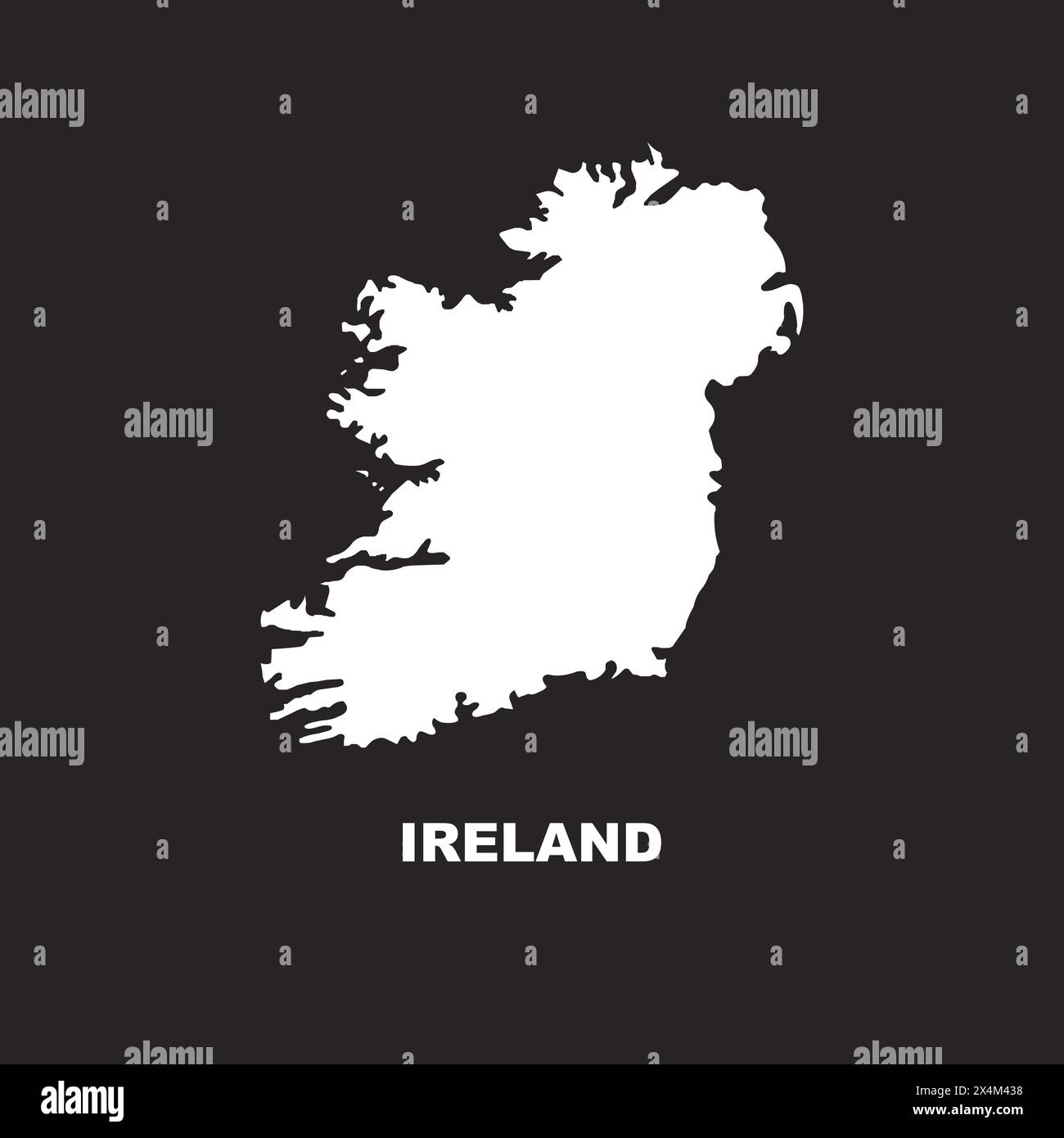 Map ireland detailed Black and White Stock Photos & Images - Alamy